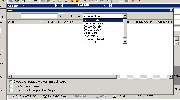 Modifying The Quickfind Lookup In The Saleslogix Lan Client Customer Fx